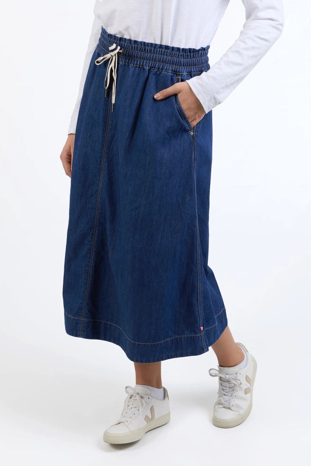 Greta Denim Skirt | Dark Blue Wash | Silvermaple Boutique