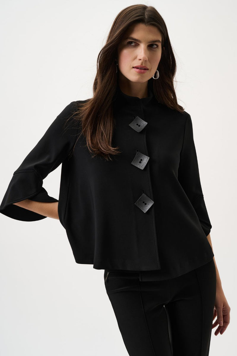 Joseph Ribkoff Classic Trapeze Jacket | Black – Silvermaple Boutique