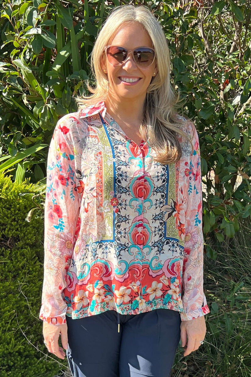 Claire Shirt | Pastel Cascade | Silvermaple Boutique