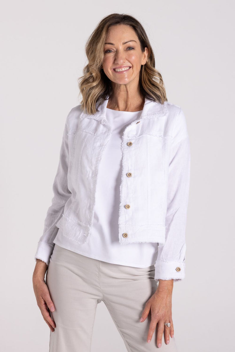 Silvermaple Collection Samantha Fray Edge Jacket | White